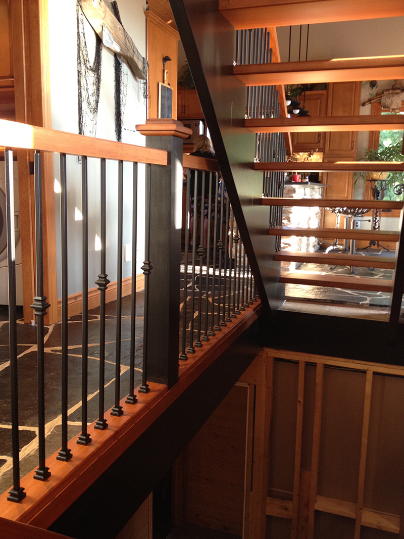 Wood and Steel Stairs